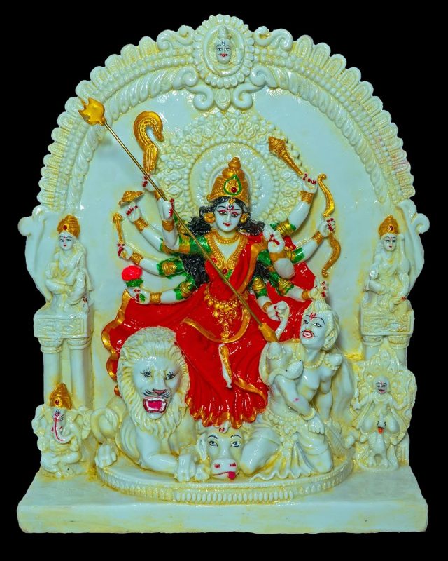 Goddess Durga Murti, Statue Of Durga, Marble Durga - Pooja Items